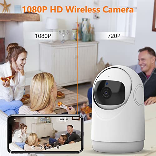 EDSACE Pan Tilt WiFi Dome Security Camera, 360 Degree Smart Indoor Camera,Human and Pet AI Recognition,2-Way Audio,Ideal for Baby Monitor and Pet Monitor Camera