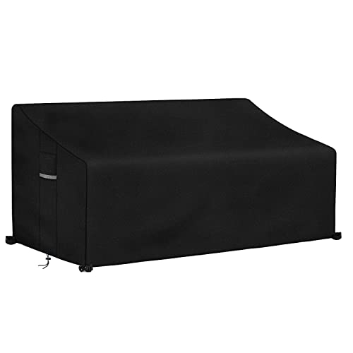 Dokon Patio Sofa Cover with Air Vents, Outdoor Couch Cover, Waterproof, Anti-Fading, UV Resistant Heavy Duty 600D Oxford Fabric Outdoor Lawn Patio Furniture Covers (79"L x 37"D x 35"H) - Black