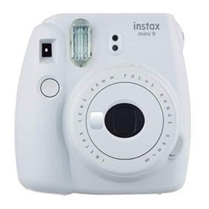 Fujifilm Instax Mini 9 Camera, Smoky White - with Fujifilm instax mini Instant Daylight Film Twin Pack, 20 Exposures