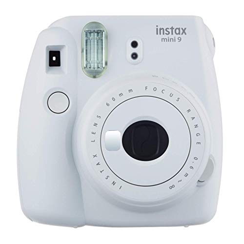 Fujifilm Instax Mini 9 Camera, Smoky White - with Fujifilm instax mini Instant Daylight Film Twin Pack, 20 Exposures