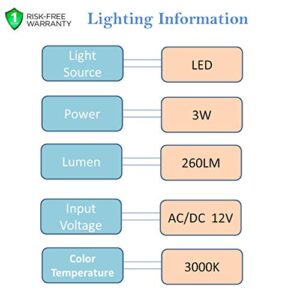 Lumina Low Voltage Landscape Lighting Cast-Aluminum Outdoor Path and Area Light Warm White 3W G4 LED Bulb and ABS Heavy Duty Ground Stake Included for Yard Walkway Lawn - Bronze PAL0101-BZLED8 (8PK)