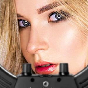 18" LED Ring Light with 72" Adjustable Stand, 4800LM 3000K-6500K 432pcs SMD LED CRI 90+ Dimmable Ring Light Kit for Camera, YouTube, Makeup, Portrait Shooting