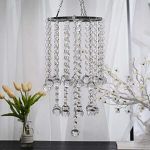 longsheng Chandelier Wind Chimes Shape Clear Crystal Prisms Balls Beads Hanging Suncatcher Pendant Garden Outdoor Home Decor Gifts