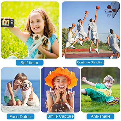 Waterproof Digital Camera HD 1080P 36MP Kids Digital Camera with 32G SD Card Compact Portable Digital Camera,Rechargeable Electronic Mini Vlogging Camera for Kids