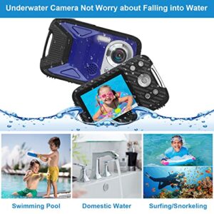 Waterproof Digital Camera HD 1080P 36MP Kids Digital Camera with 32G SD Card Compact Portable Digital Camera,Rechargeable Electronic Mini Vlogging Camera for Kids