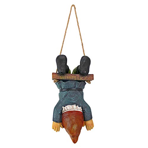 Design Toscano QM2452500 Alfie The Acrobat Swinging Outdoor Garden Funny Lawn Gnome Statues, Multicolored