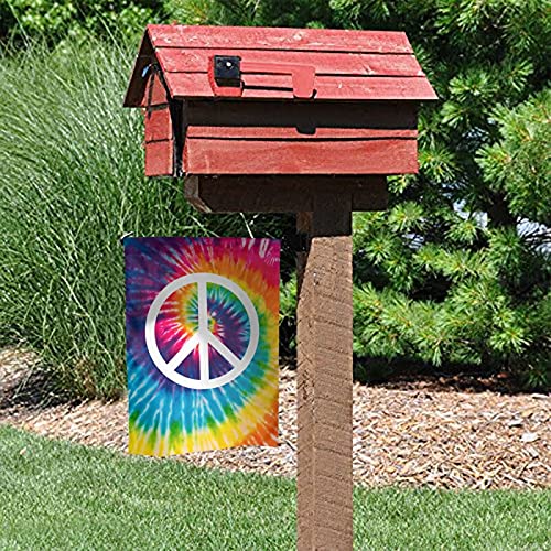 Peace Sign Tie-Dye Peace Sign Tie-Dye 1 Mini Garden Flag 12 X18Inch Double Side Printting Durable House Outdoor Banners For Yard Patio Lawn Decor