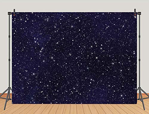 Night Sky Star Backdrops Universe Space Theme Starry Photography Backdrop Galaxy Stars Children Boy 1st Birthday Party Photo Background Newborn Baby Shower Banner Photo Studio Booth 7x5ft Vinyl