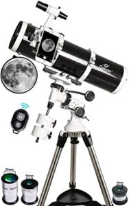 telescope, gskyer 130eq professional astronomical reflector telescope, german technology scope, eq-130 (eq-130)