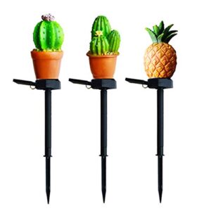 MOHALIKO Solar Lights Outdoor Garden, Simulation Pineapple Cactus Outdoor Garden Lawn LED Solar Lamp Landscape Light for Lawn, Walkway, Patio, Yard 3-Head Cactus