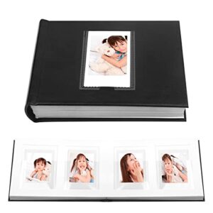 photo album with writing space for fujifilm instax mini camera, polaroid camera, 64 pockets instax photo album polaroid photo albums book for fujifilm instax mini 11 9 8 40 evo instant camera, black