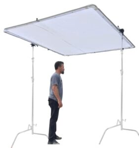 glide gear bfs 100 photography video butterfly frame 3 in 1 collapsible light silk scrim lighting diffuser 4×4 / 6×6 / 8×8