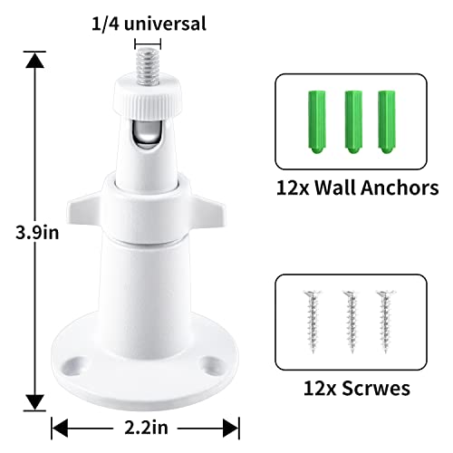 Security Camera Universal Mounting Bracket,Adjustable Indoor/Outdoor Security Wall Metal Bracket, Compatible with Arlo Pro/Pro 2/Pro 3/Pro 4/Ultra/Ultra 2, & with Ring Stick Up Cam Battery (2 Pack)