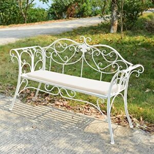 hruile waterproof bench cushion chair pad seat pad for indoor outdoor, outdoor seat cushion mat settee cushion for garden long bench patio furniture swing chair,43x18x3in,beige