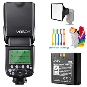 Godox V860II-C E-TTL HSS 1/8000s 2.4G GN60 Li-ion Battery Camera Flash Speedlite Light Compatible for Canon EOS Cameras with USB LED