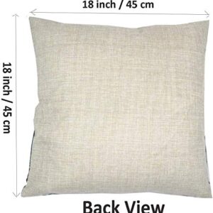 DZGlobal Welcome to Our Porch Pillow Covers Porch Rules Relax Sit Long Talk Much Wooden Pillowcase Home Farmhouse Decor Outdoor Pillowcases for Patio Furniture 18x18 Set of 2