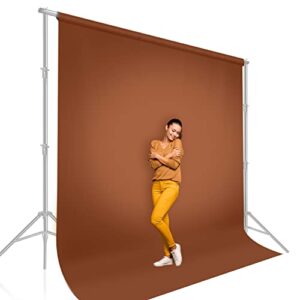 julius studio 10 ft. x 12 ft. long life time reusable brown chromakey photo video photography studio fabric backdrop, background screen, pure brown muslin, photography studio, jsag400