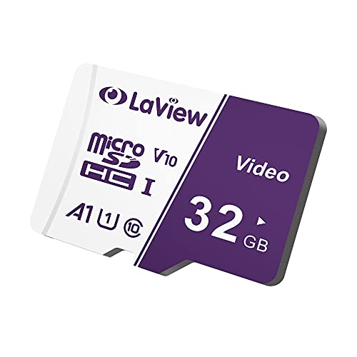 LaView 32GB Micro SD Card, MicroSDXC UHS-I Memory Card - 100MB/s, 667X, U1, Class10, FHD Video V10, A1, FAT32, High Speed Flash TF Card P500 for Computer with Adapter/Cemera/Phone/Dash Cam/Tablet/PC