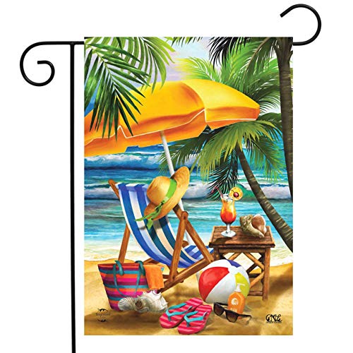 Welcome To Paradise Beach Garden Flag Nautical 12.5" x 18" Briarwood Lane