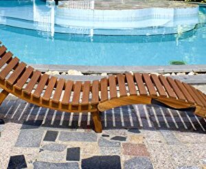 Merry Garden Curved Folding Chaise Lounger