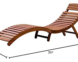 Merry Garden Curved Folding Chaise Lounger