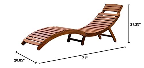 Merry Garden Curved Folding Chaise Lounger