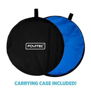 Fovitec Gray and Chroma Key Blue Muslin Pop-Up Collapsible Backdrop 5'x6.5' for Portrait and Headshot Photography, and Green Screen Video Conferencing