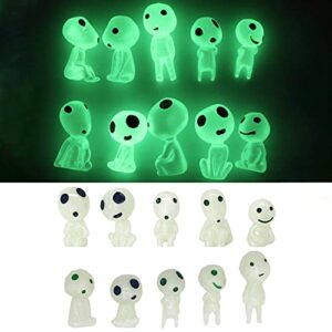 fairy garden gnome outdoor miniature luminous garden ghost decor for outside glow in the dark patio alien figure fairy garden accessories kit 10pcs