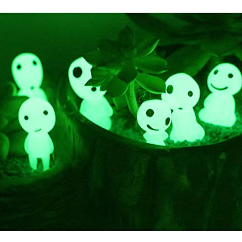 Fairy Garden Gnome Outdoor Miniature Luminous Garden Ghost Decor for Outside Glow in the Dark Patio Alien Figure Fairy Garden Accessories Kit 10Pcs