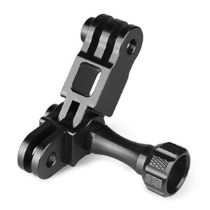 HSU Aluminum Alloy Metal Adjust Arm Straight Joints Mount, Same Direction Straight Joints Mount for Go Pro Hero 10/9/8/7/6/5 Black,Session 5/4,Hero 3+,DJI Osmo Action Action Camera and More(Black)