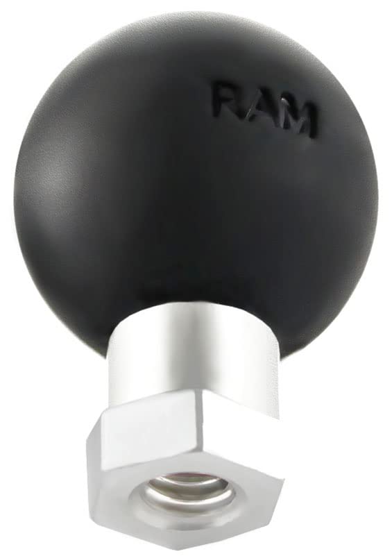 RAM Mounts Ball Adapter with 1/4" - 20" Female Threaded Hole and Hex Post RAM-B-337U with B Size 1" Ball