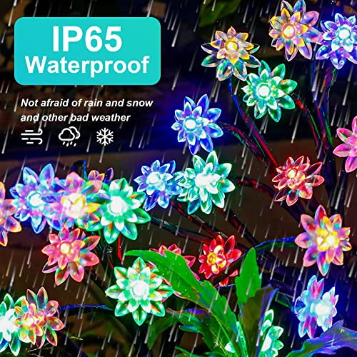 ITICdecor Solar Garden Lights Solar Flower Landscape Lights, Solar Decorative Lights Outdoor for Pathway, Patio, Front Yard Decoration(2 Pack)