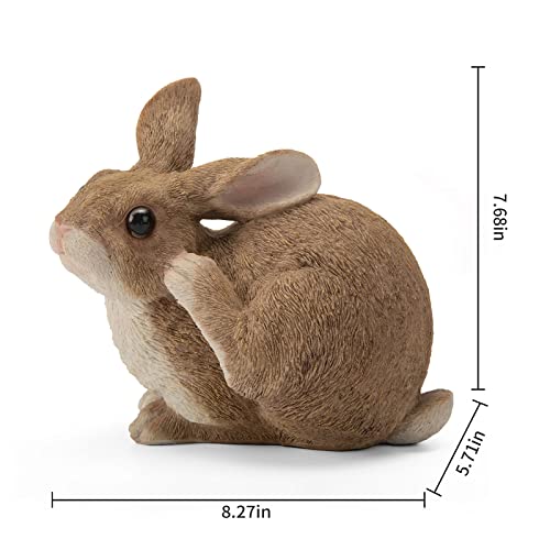 SUYNYBHF Bunny Statue Garden Statues Rabbit Figurines Decor Outdoor Polyresin Easter Decorations Bunnies Gifts Home House Kitchen Patio Lawn Yard Art Housewarming Funny Resin Decoration 8.3inch