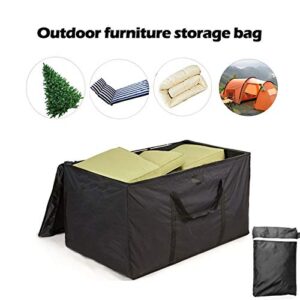 Apstour Garden Patio Cushion Cover Storage Bag, Furniture Storage Bag, Waterproof Outdoor Furniture Seat Protector Christmas Tree Storage Bag Lightweight Home Multi-Function Organizer (M, Black)