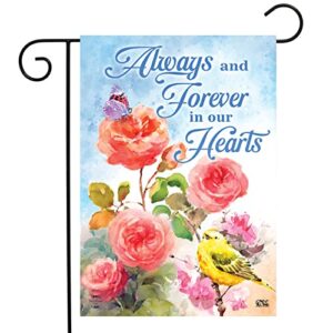 briarwood lane always and forever flowers bereavement garden flag inspirational 12.5″ x 18″