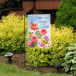 Briarwood Lane Always and Forever Flowers Bereavement Garden Flag Inspirational 12.5" x 18"