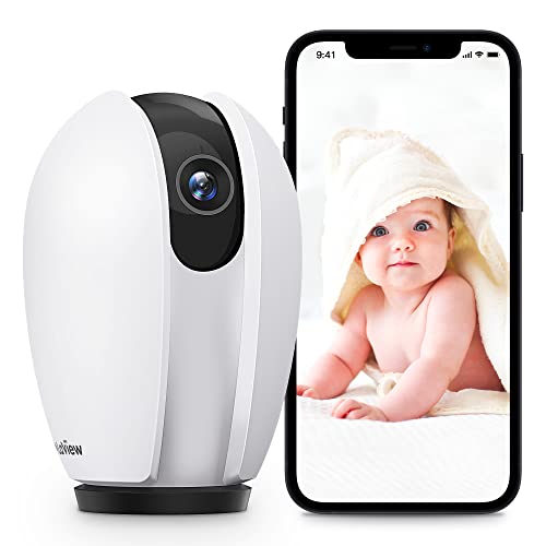 LaView Indoor Security Camera, Baby Monitor with Sound/Motion Detection and Night Vision,WiFi Camera Home Pet Dog Surveillance Camera with App,Two-Way Audio,360-degree IP Camera Work with Alexa