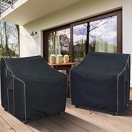 FORSPARK Outdoor Chair Covers Waterproof Clearance, Lawn Patio Furniture Chair Covers, Fits up to 29 x 30 x 36 inches (W x D x H) 2 Pack