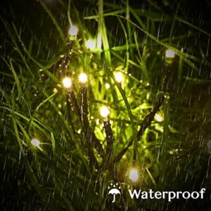 MWYYYJ 448LED Cluster Christmas Lights Outdoor Indoor String Lights Warm White 8 Modes Waterproof Christmas Tree Fairy Lights Patio Garden Party Wedding Holiday Decoration UL Certified