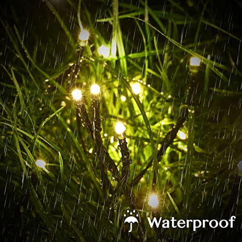 MWYYYJ 448LED Cluster Christmas Lights Outdoor Indoor String Lights Warm White 8 Modes Waterproof Christmas Tree Fairy Lights Patio Garden Party Wedding Holiday Decoration UL Certified