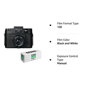 Holga 120N Medium Format Film Camera (Black) with 120 Film Bundle