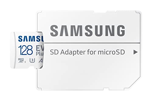 SAMSUNG EVO Plus w/SD Adaptor 128GB Micro SDXC, Up-to 130MB/s, Expanded Storage for Gaming Devices, Android Tablets and Smart Phones, Memory Card, MB-MC128KA/AM, 2021