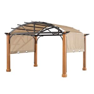 garden winds replacement canopy top cover for the longford wood archway pergola – riplock 500