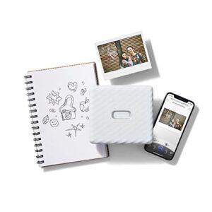 Fujifilm Instax Link Wide Printer + Fuji Wide Twin Pack Instant Film + Cloth (Ash White)