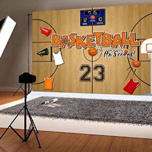 Art Studio 7x5ft Basketball Theme Photography Backdrops Basketball Sports Boy Kids Birthday Party Photo Background Star Jersey 23 Number Children Studio Booth Props Decor Banner Vinyl