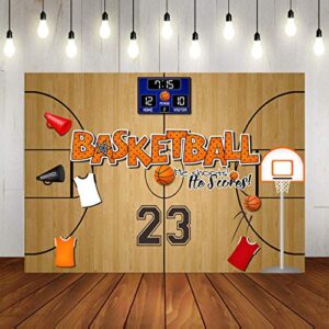 Art Studio 7x5ft Basketball Theme Photography Backdrops Basketball Sports Boy Kids Birthday Party Photo Background Star Jersey 23 Number Children Studio Booth Props Decor Banner Vinyl