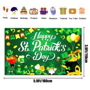 St Patricks Day Backdrop, 71" X 43" Happy St Patricks Day Banner St Patricks Day Decorations Shamrock Irish Luck Day Saint Patrick's Day Banner St Patrick Backdrop St Patrick's Day Party Supplies