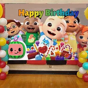 Cartoon Family Photography Backdrop Cartoon Cute Boy Girl Smiley Newborn Baby Shower Photo Props Background Family Theme Birthday Party Supplies Banner Decorations Wall Poster (5x3ft)