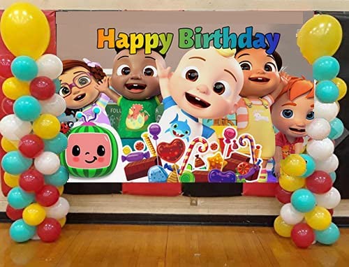 Cartoon Family Photography Backdrop Cartoon Cute Boy Girl Smiley Newborn Baby Shower Photo Props Background Family Theme Birthday Party Supplies Banner Decorations Wall Poster (5x3ft)