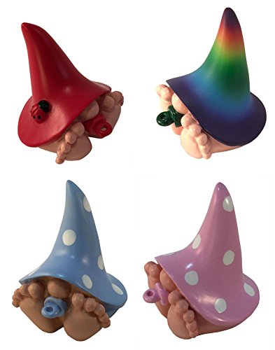 GlitZGlam Miniature Baby Gnomes 7 Pack Collection – The Adorable Baby Gnomes for The Fairy Garden That Garden Fairies Love